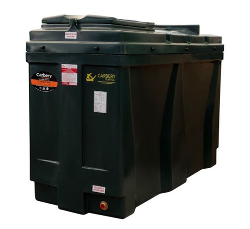 Carbery Rectangular 1100 litre Green Bunded Oil Tank